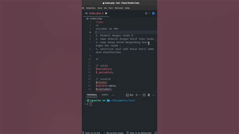 Variable Pada Php Website Coding Phpdasar Youtube