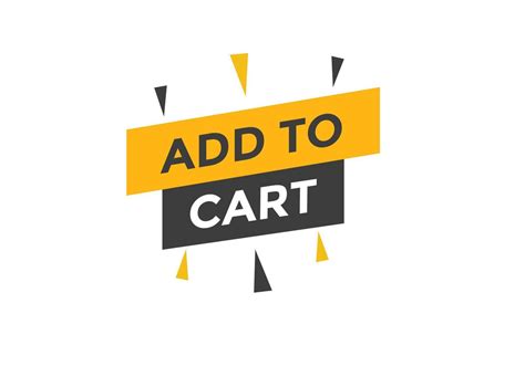 Add To Cart Text Web Button Add To Cart Speech Bubble Label Colorful