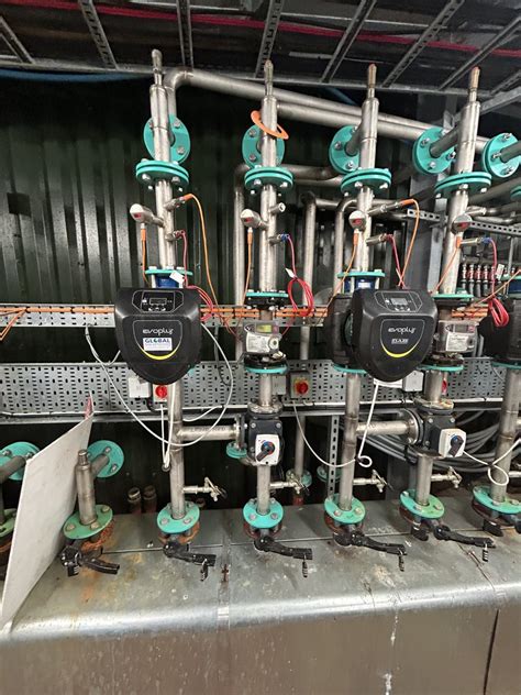 Hot Water Distribution Header With Pumps Valves And Heat Meters