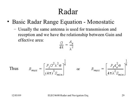 components of a pulse radar system