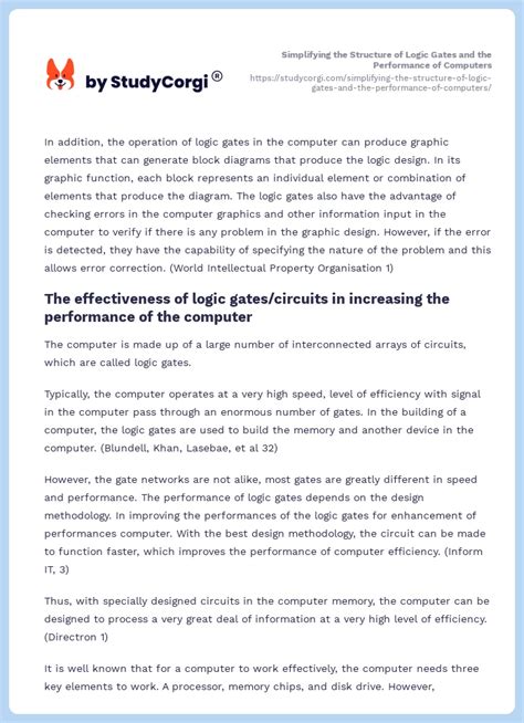 Simplifying The Structure Of Logic Gates And The Performance Of