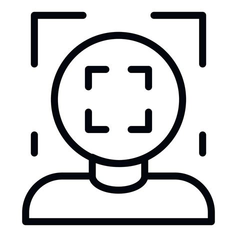 Face Recognition Frame Icon Outline Style 15175096 Vector Art At Vecteezy