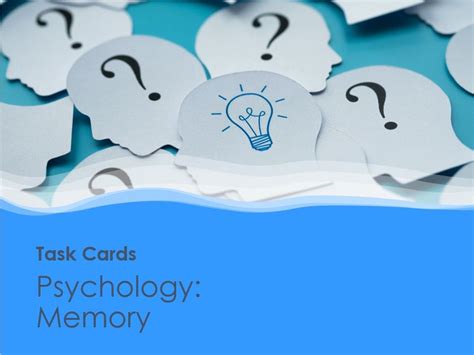psychology memory task cards teaching resources