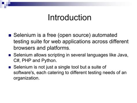 Test Automation Using Selenium Pptx