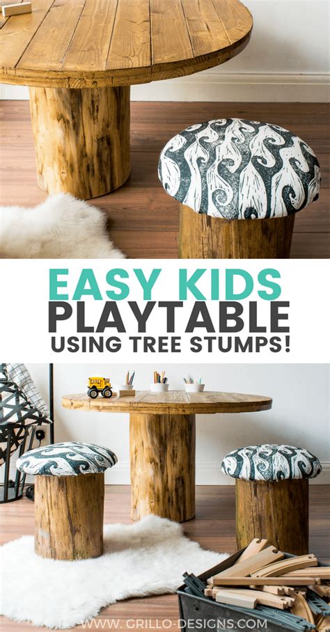 How To Build A Tree Trunk Table With Spoonflower Grillo Designs