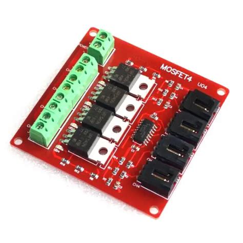 Four Channel Route MOSFET Button IRF V MOSFET Switch Module For Arduino In Integrated