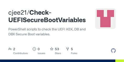 Check Uefisecurebootvariablescheck Uefi Kek Db And Dbxcmd At Main · Cjee21check
