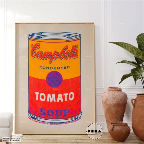 Andy Warhol Campbell S Soup Andy Warhol Print Pop Art Etsy