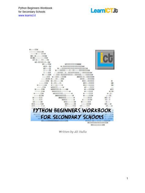 Learnictit Python Beginners Workbook For Secondary Schools