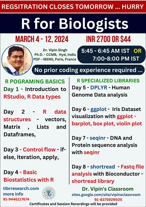 learn coding with me r for biologists dr vipin singh posted on the topic linkedin