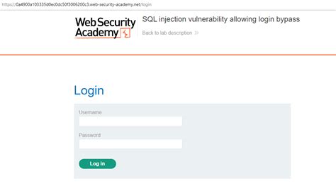 Portswigger Web Security Academy Lab Sql Injection Vulnerability