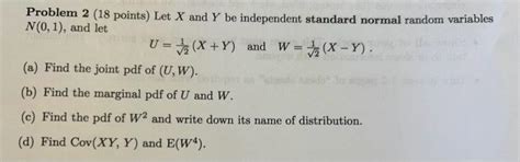solved problem 2 18 points let x and y be independent