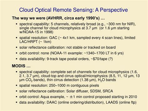 Ppt Ten Years Of Cloud Opticalmicrophysical Measurements From Modis