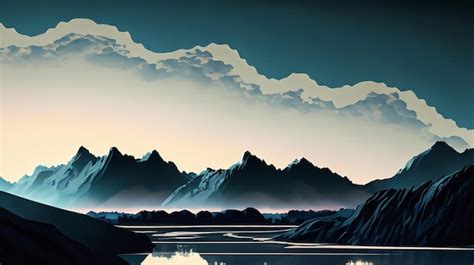 Premium Photo Mountain Background With Layers Of Mountains Fading