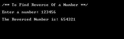 C Sharp Sense C Program To Print Reverse Of A Given Number
