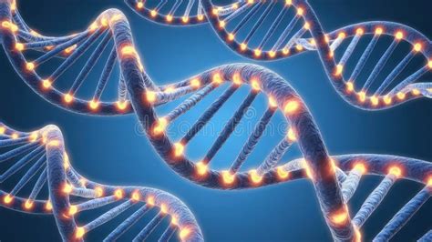 abstract representation of glowing dna strands in vibrant blue and