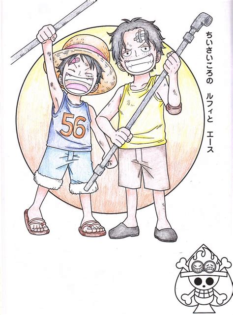 Coloring Luffy And Ace By SapphireKiss On DeviantArt