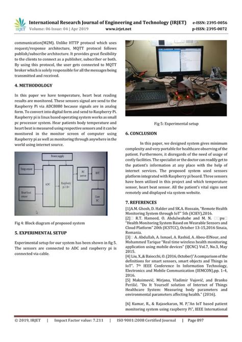 Irjet Design And Implementation Of Iot Based Health Monitoring System Using Raspberry Pi Pdf