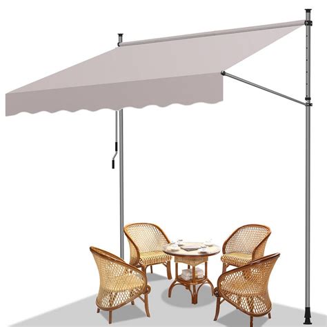 Auvent Manuel Auvent Rétractable Store Banne De Jardin Réglable 150cm Beige Leroy Merlin
