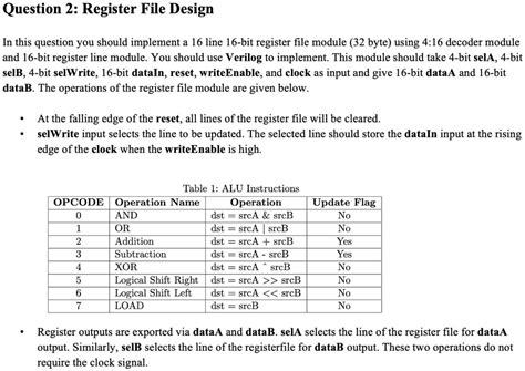 Solved Text Question 2 Register File Design In This Question You