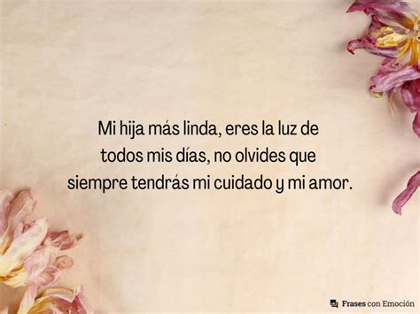 Frases para mi Hija Frases con Emoción