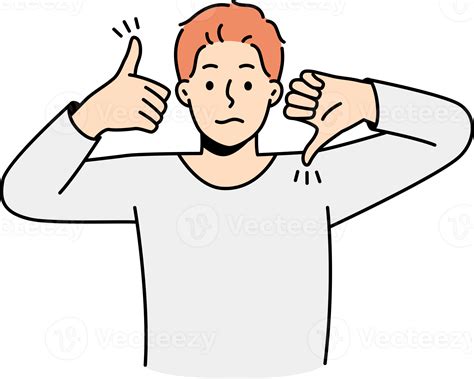 Frustrated Man Show Like And Dislike 21468839 PNG