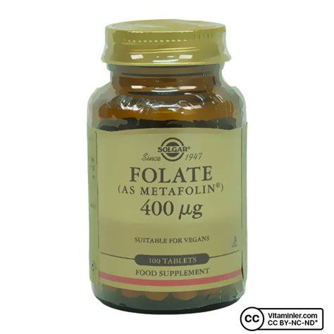 Solgar Folate Metafolin® 400 Mcg 100 Tablet B Vitaminleri