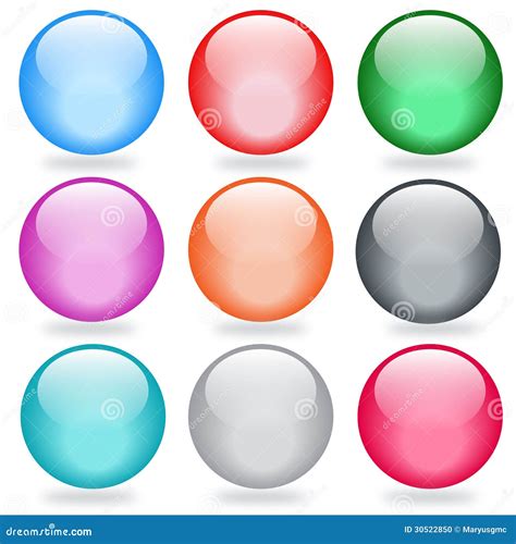 Vector Glossy Buttons Stock Illustration Illustration Of Plastic 30522850