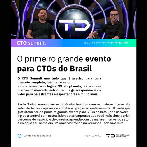 Rodrigo Garcia On Linkedin Cto Summit O Maior Evento Para Ctos Do