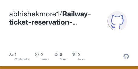 Github Abhishekmore Railway Ticket Reservation System Backend