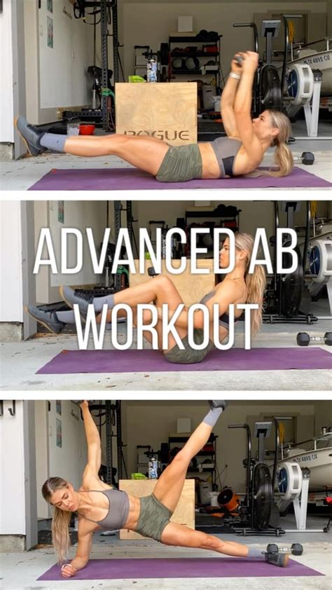 Advanced Ab Workout With One Light Dumbbell Abs Workout Core