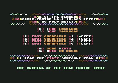 CSDb EOB Character Editor V X Mas Edition By Raiders Of The Lost Empire CSDb EOB Character Editor V X Mas Edition By Raiders Of The Lost Empire