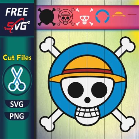Straw Hat Pirates Skull Logo Svg Free One Piece Svg Anime Svg Free