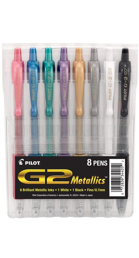 Pilot G Brilliant Metallic Gel Ink Pens In Assorted Colors Fine Point Pack Of Pilot