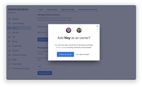 Changing Board Ownership Support