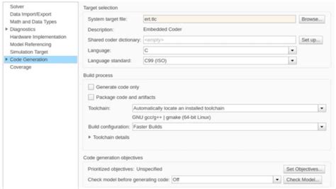 How To Select Right System Target File In Simulink For Code Generation CSEE