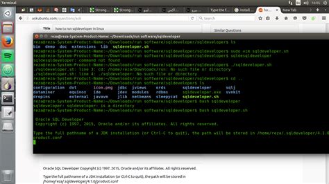 how to run sqldeveloper in linux ask ubuntu