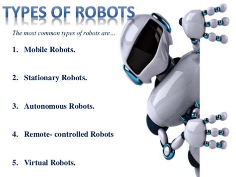 types of robots presentation