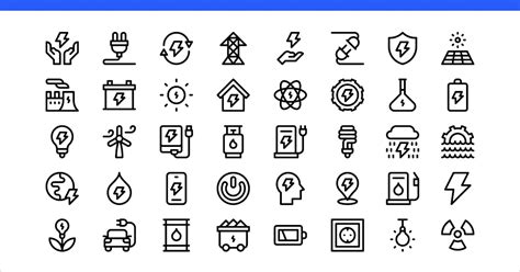 Energy Icons Icons Ft Power And Fuel Envato Elements