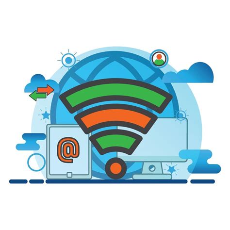 Wireless Conection Illustration Flat Vector Icon 2116066 Vector Art At