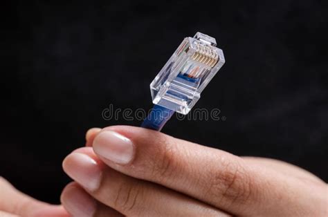 Ethernet Plug For Internet Connection Stock Image Image Of Internet