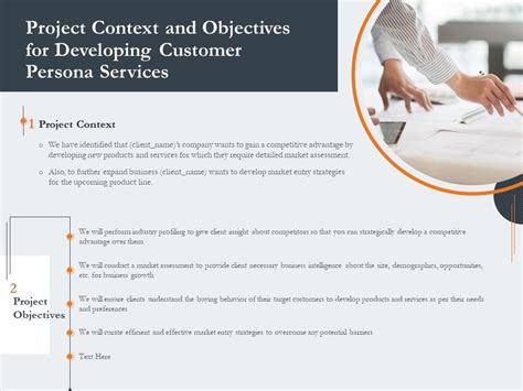 Creating Buyer Persona Project Context And Objectives For Developing