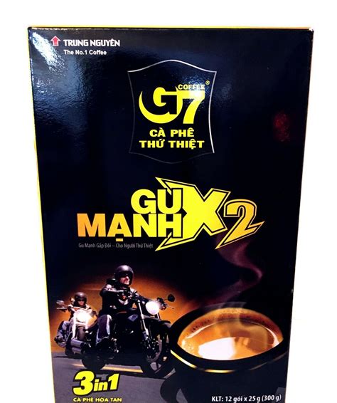 Trung Nguyen G7 3-In-1 Instant Coffee 2 x Strong 12 Sticks x 25g (Pack ...