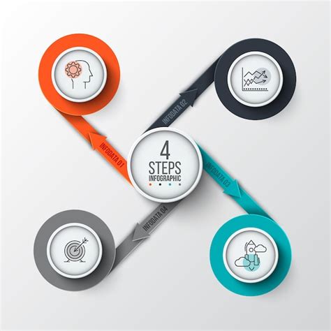 Premium Vector Vector Circle With Arrows Infographic Template For