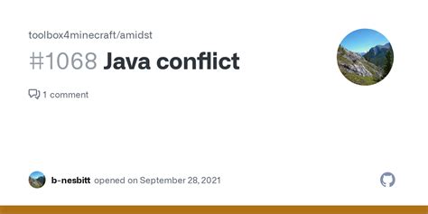Java Conflict · Issue 1068 · Toolbox4minecraftamidst · Github