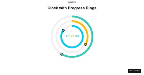 react progress rings clock forked codesandbox