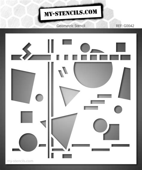 Geometric Shapes Stencil Abstract Design