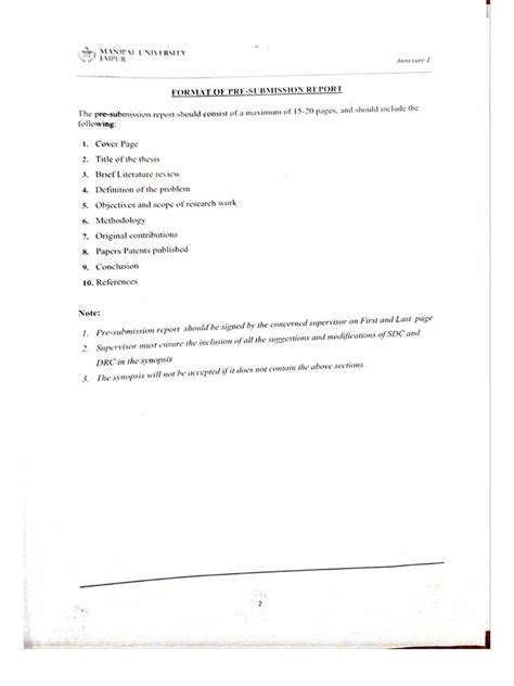 pre synopsis report format pdf