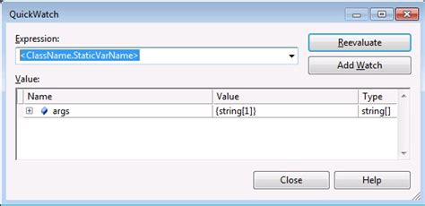 C How To See The Values Of Static Variables At Runtime In Visual