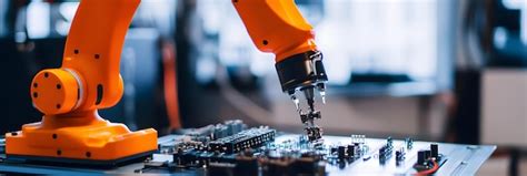 Robot Arm Assembling Electronic Components Premium Ai Generated Image